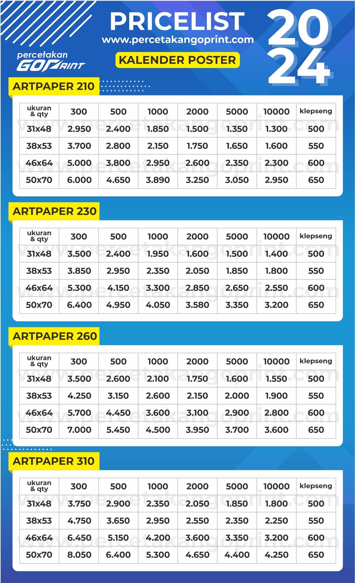 Anda butuh Cetak Kalender 2026 Terbaik & Termurah? - Percetakan GoPrint